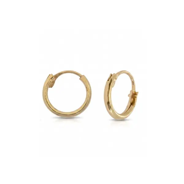 SPERO LONDON 9ct Solid Hoop Earrings 8mm