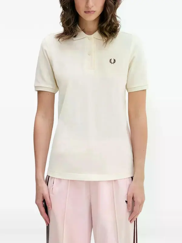Fred Perry Embroidered Logo Polo Shirt - White