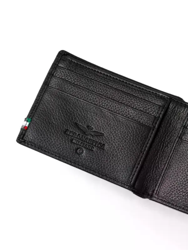 AERONAUTICA MILITARE Eagle-plaque Debossed-logo Wallet