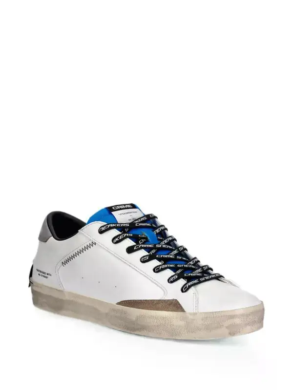 CRIME LONDON Distressed-effect Leather Sneakers