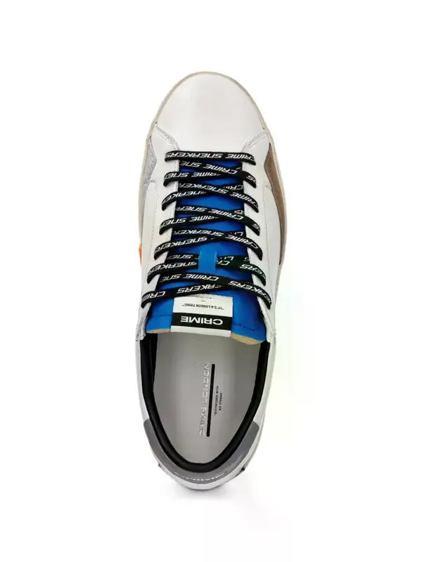 CRIME LONDON Distressed-effect Leather Sneakers