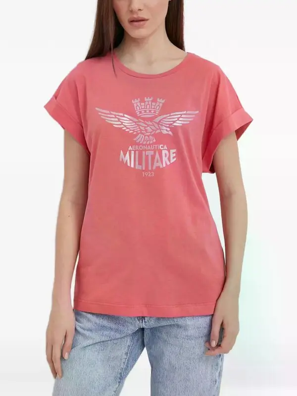 AERONAUTICA MILITARE Logo Print T-shirt - Pink