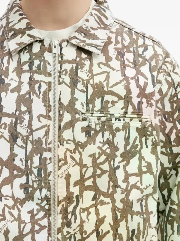 Gramicci Abstract-print Zip-up Jacket
