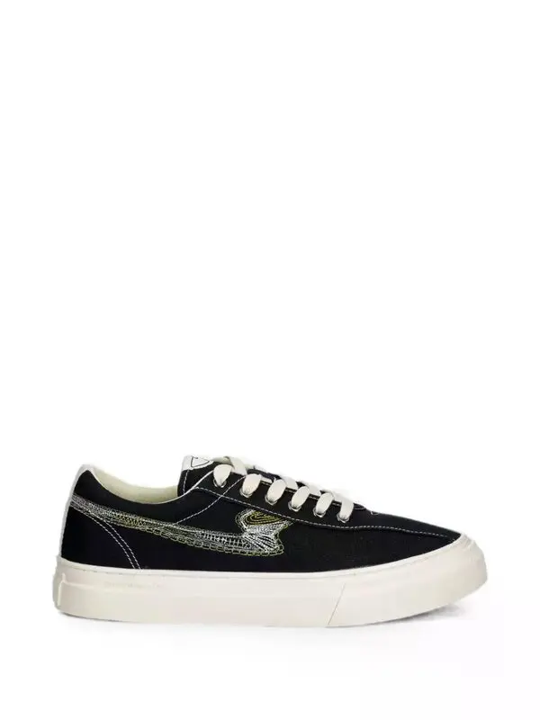 S.W.C STEPNEY WORKERS CLUB S-strike Embroidered Canvas Sneakers - Black