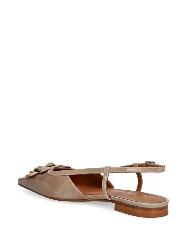 BILLI BI Slingback Ballet Flats With Floral Detail