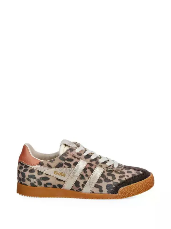 Gola Safari Leopard-print Panelled Sneakers - Neutrals
