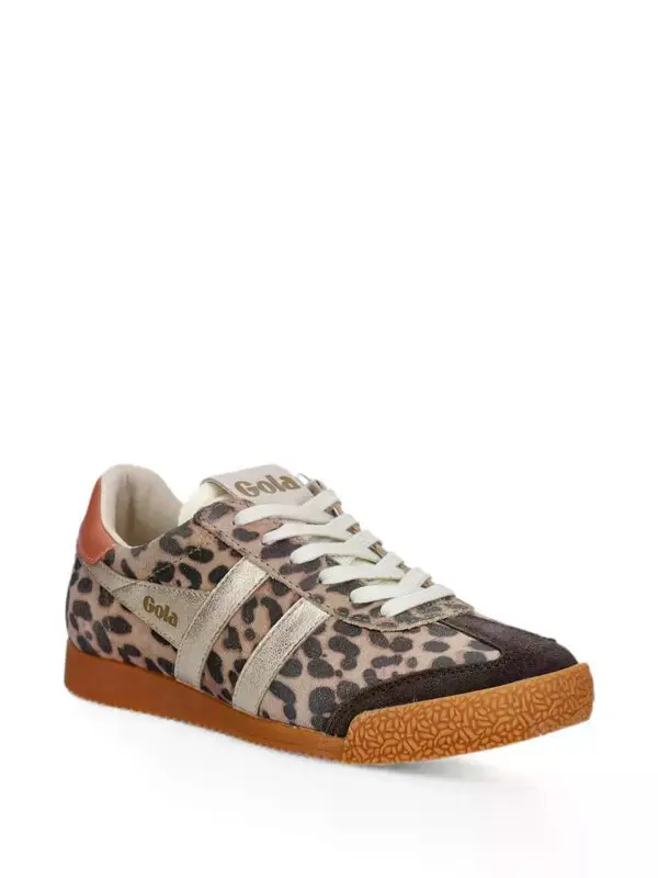 Gola Safari Leopard-print Panelled Sneakers