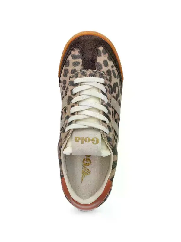 Gola Safari Leopard-print Panelled Sneakers