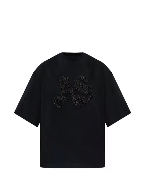 ALLSAINTS Amelie Bead-embellished T-shirt - Black
