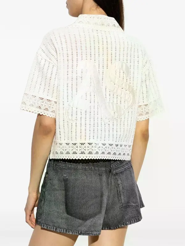 ALLSAINTS Elma Crochet Knit Top