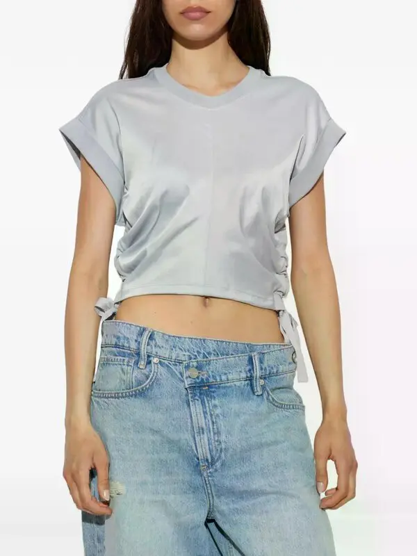 ALLSAINTS Mira Ruched Side T-shirt - Blue