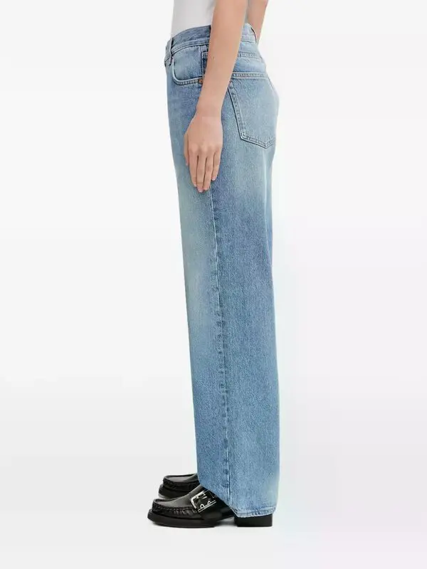 SPORTY & RICH Light Wash Wide-leg Jeans