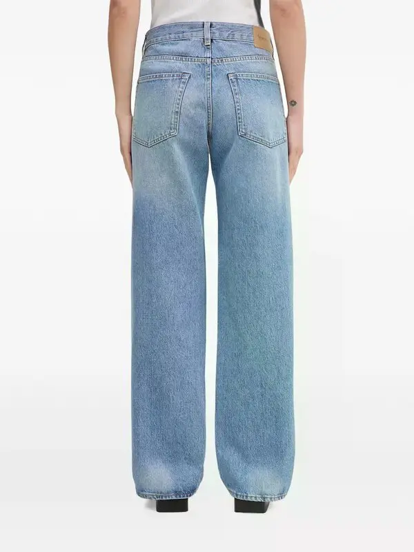 SPORTY & RICH Light Wash Wide-leg Jeans