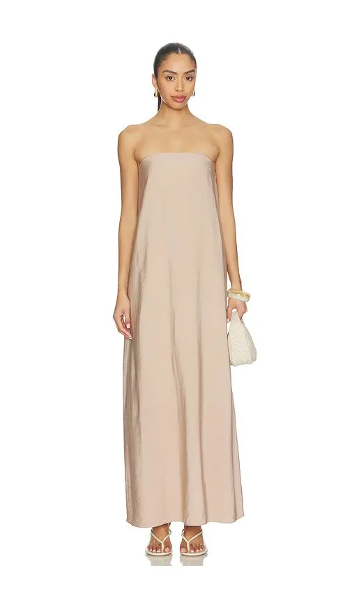 Sablyn Arden Strapless Maxi Dress In Beige