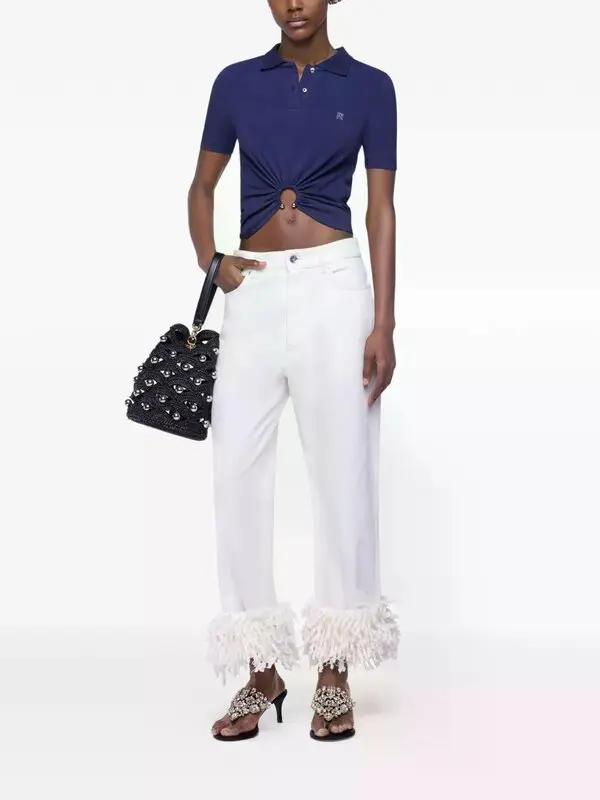 Rabanne Baggy Jeans With Fringe Detail