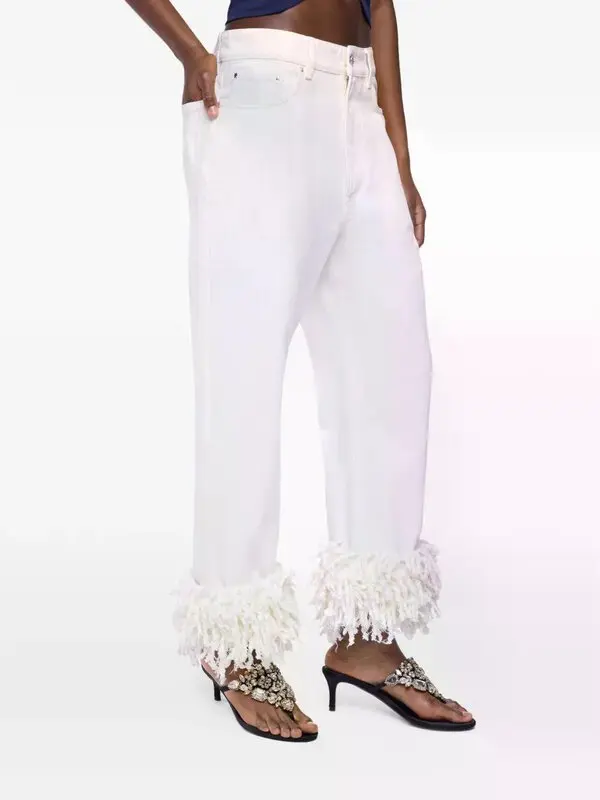 Rabanne Baggy Jeans With Fringe Detail