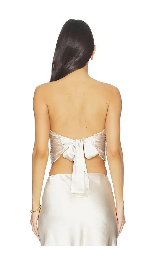 NIA Giacomo Asymmetrical Satin Top