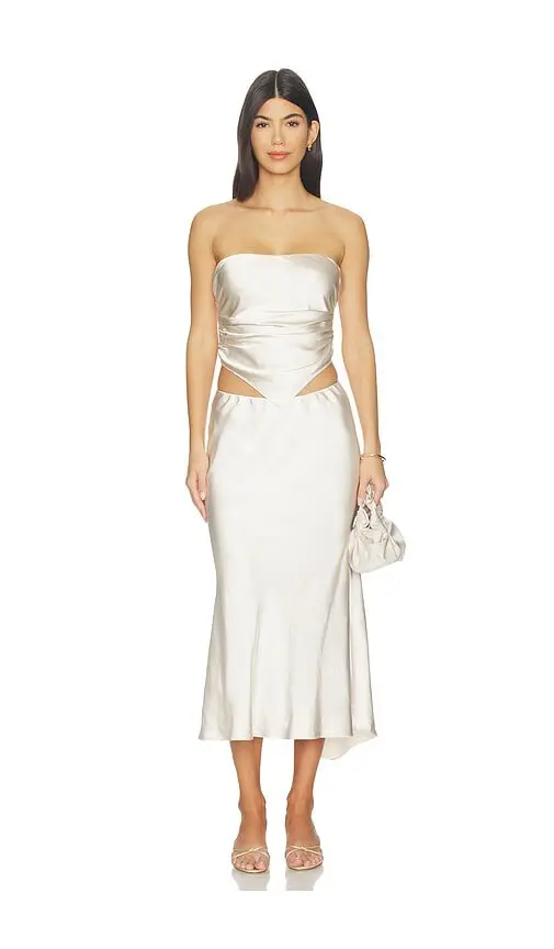 NIA Giacomo Asymmetrical Satin Top