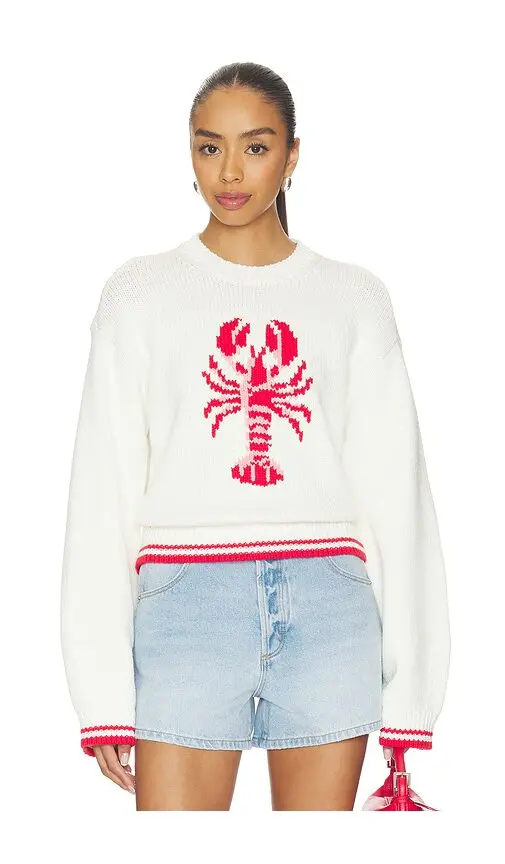 LOVERS AND FRIENDS Cayden Lobster Sweater In Cream - Cream Multi