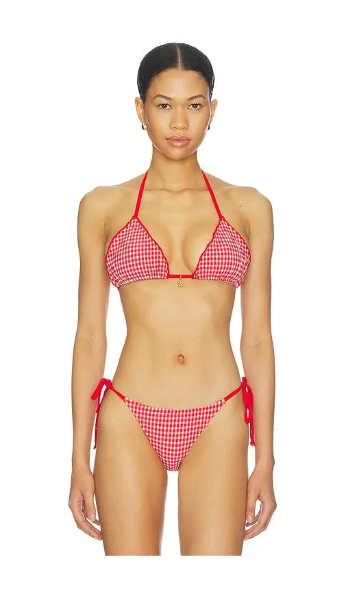 MORE TO COME Briony Bikini Top In Red