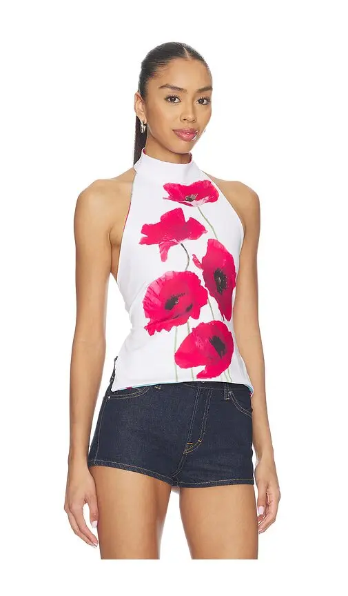 SUSMIE'S Poppy Reversible Top In White