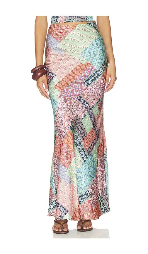 Misa Sienna Maxi Skirt - Oasis Patchwork