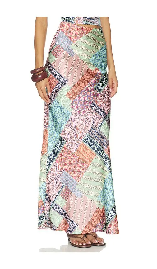 Misa Sienna Maxi Skirt - Oasis Patchwork