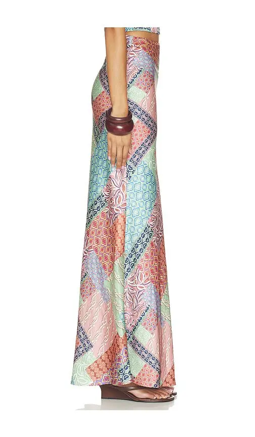 Misa Sienna Maxi Skirt - Oasis Patchwork