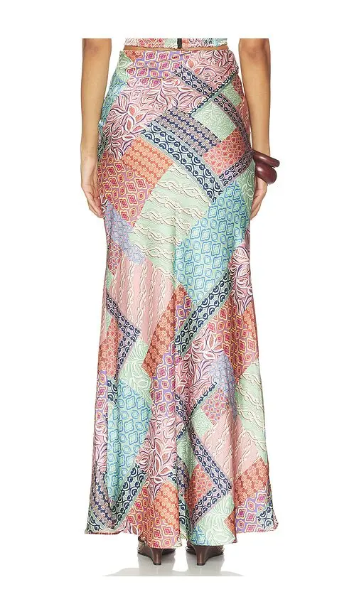 Misa Sienna Maxi Skirt - Oasis Patchwork