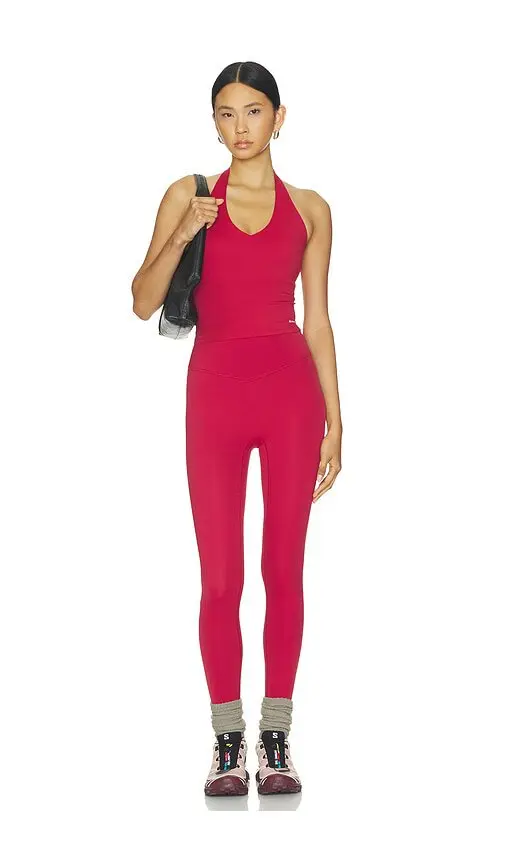 P.E Nation Reset Halter Tank Top In Red