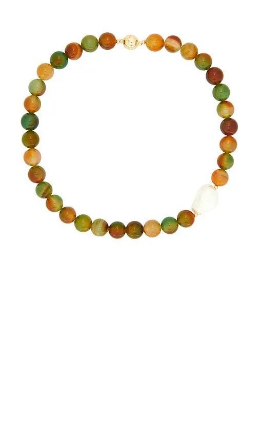 LOVERS AND FRIENDS Mavis Necklace In Brown,green - Multi