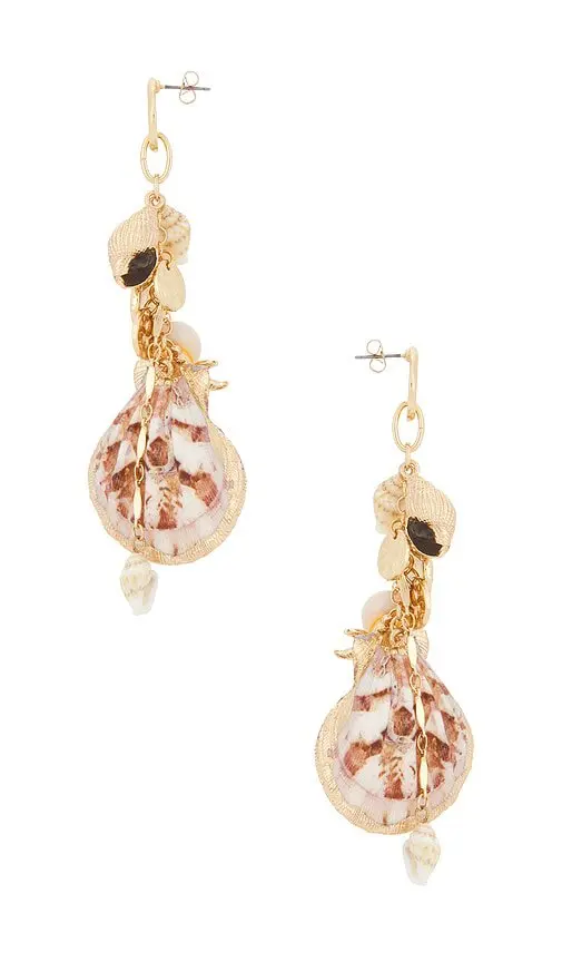 Ettika Mermaid Tears Cascading Shell Earrings