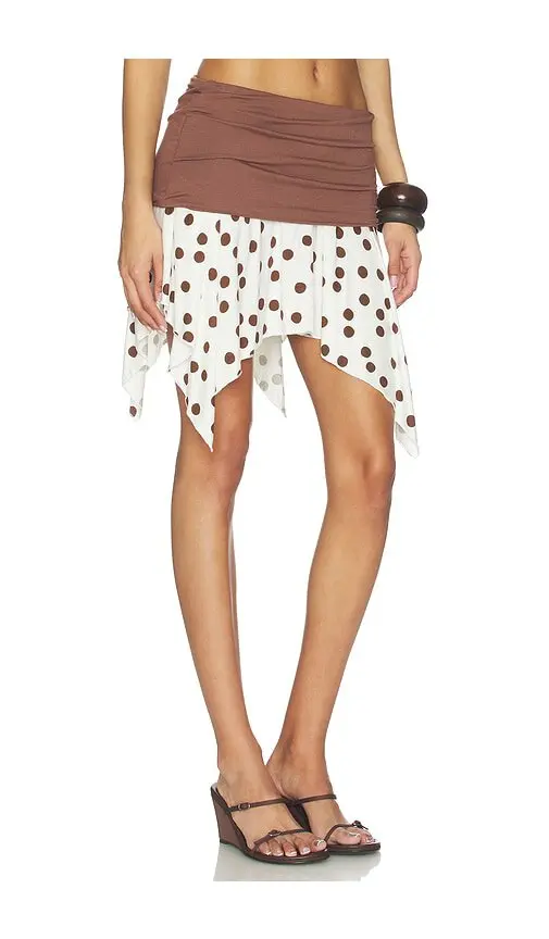 SUSMIE'S Nina Dots Skirt In ,white