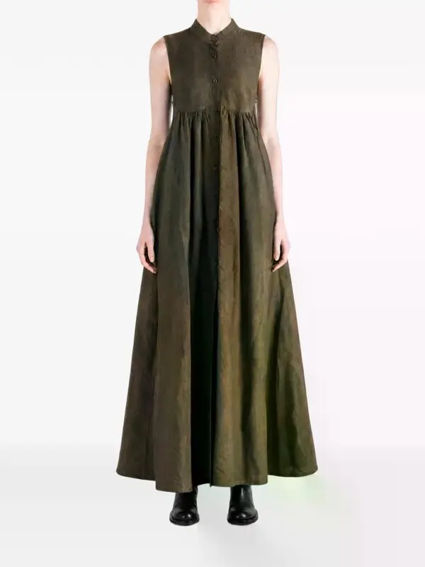UMA WANG Gathered Sleeveless Maxi Dress
