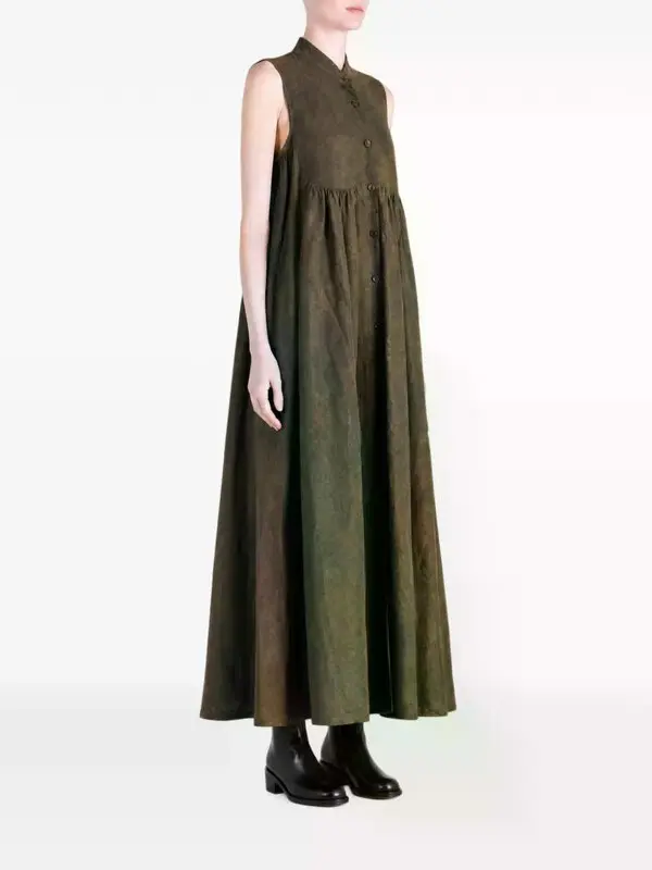 UMA WANG Gathered Sleeveless Maxi Dress