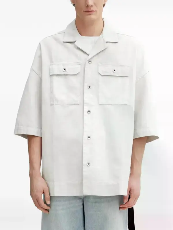 Rick Owens Magnum Tommy Patch-pocket Short-sleeve Shirt - Grey