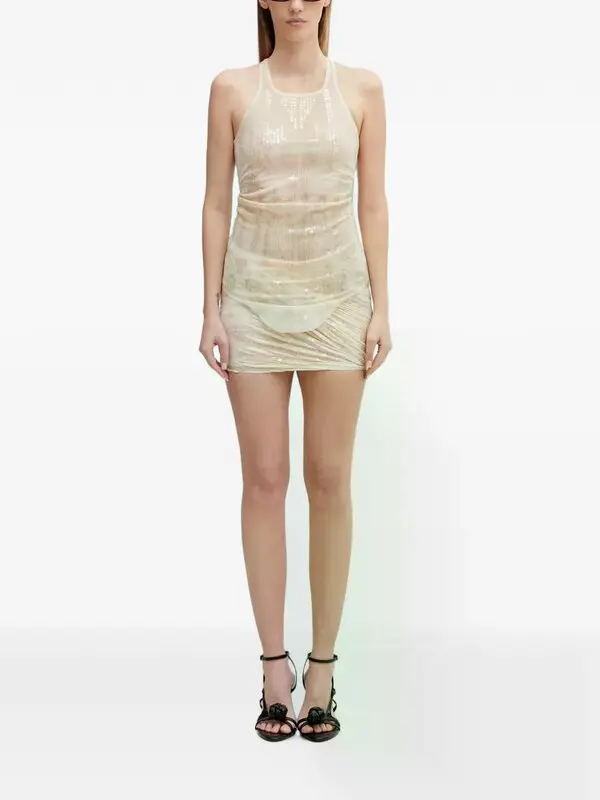 Rick Owens Sequin-embellished Draped Mini Skirt