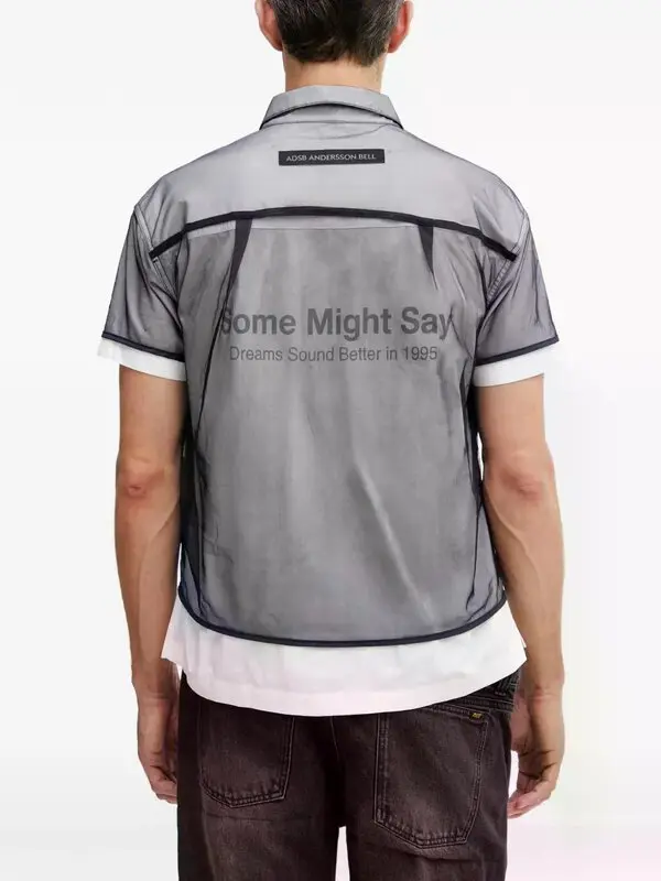 Andersson Bell Layered Mesh-overlay Shirt