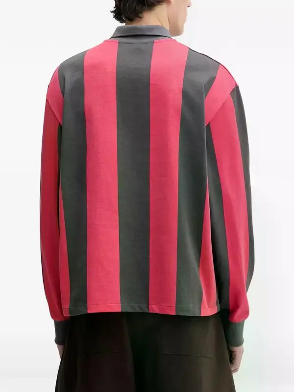 Adidas Striped Logo-embroidered Polo Shirt