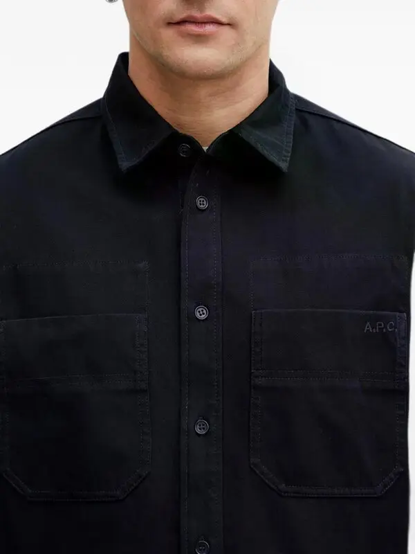 A.p.c. Noah Logo-embroidered Chest-pockets Shirt Jacket