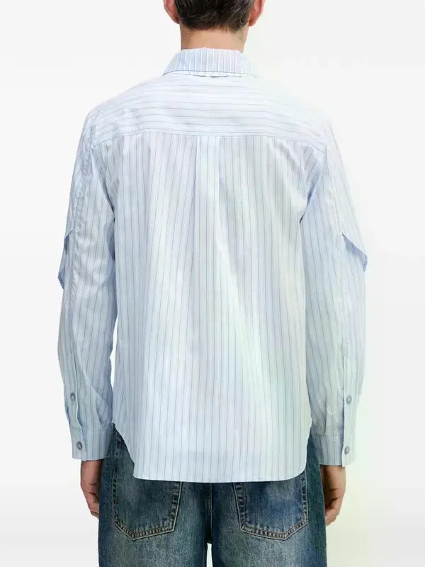Andersson Bell Stripe-pattern Layered-detail Shirt