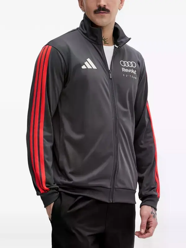 Adidas Audi F1 Team Logo-print Zip-up Jacket - Grey