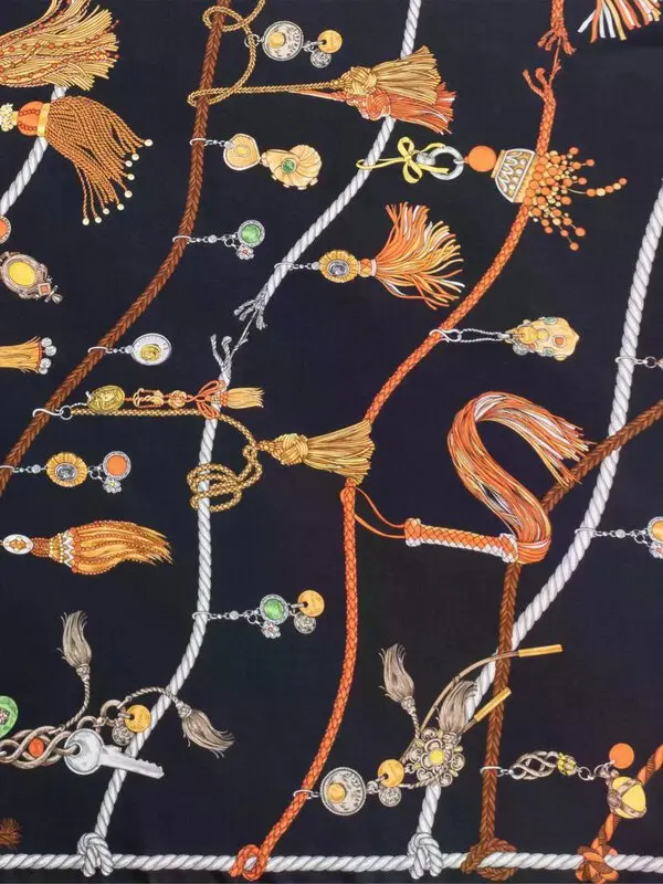 Versace Rope-print Silk Scarf