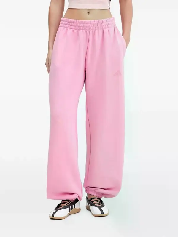 Adidas Soft Lux Elasticated-waistband Logo-patch Track Pants