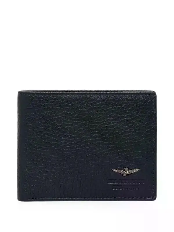 AERONAUTICA MILITARE Logo-plaque Pebbled-leather Wallet - Blue