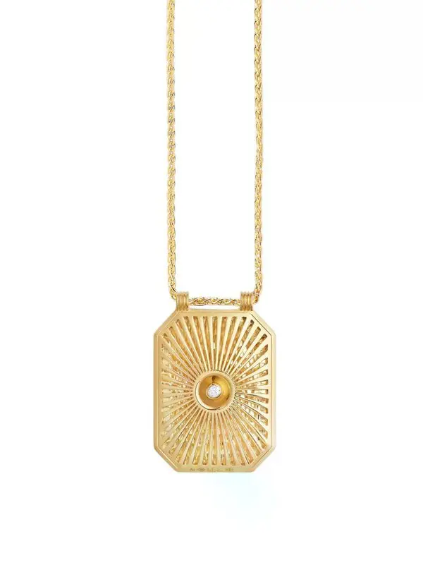 MARIE LICHTENBERG 18k Yellow Diamond Heart Scapular Necklace
