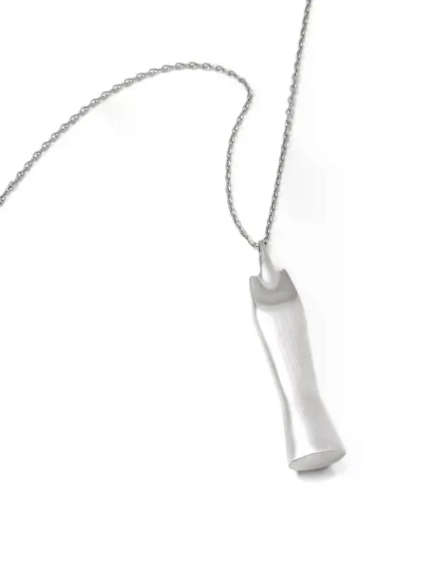 Rick Owens Sculptural Pendant Cable-link Chain Necklace - Silver