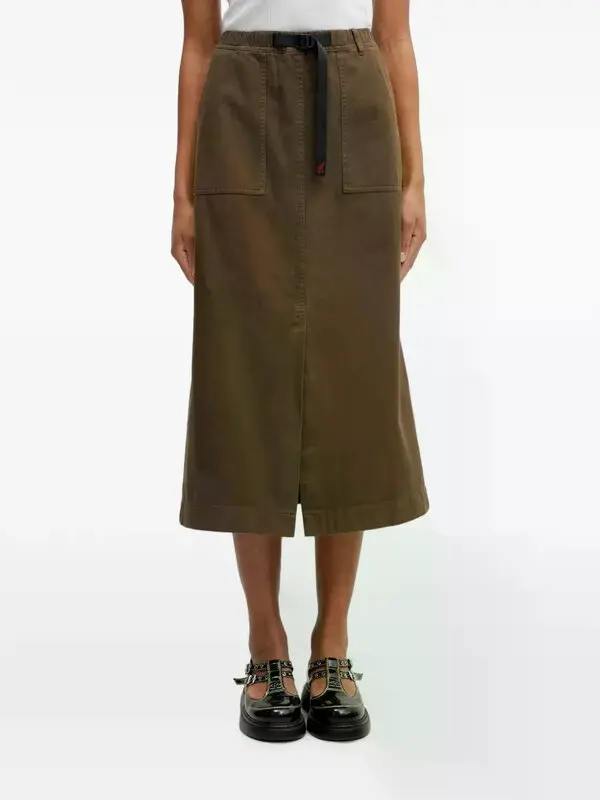 Gramicci Belted A-line Midi Skirt - Brown