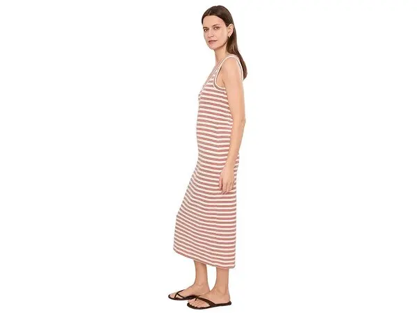 Madewell Bloom Texture Tank Midi Stripe Dress