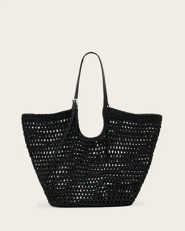ALLSAINTS Ara Waxed Cotton Tote Bag - Black